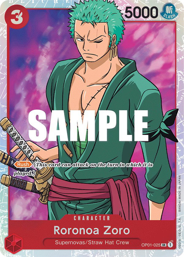 Roronoa Zoro OP01-025 | One Piece TCG onepiece Cards