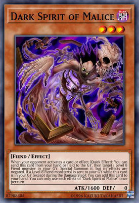 Dark Spirit of Malice | Yu-Gi-Oh TCG YGO Cards